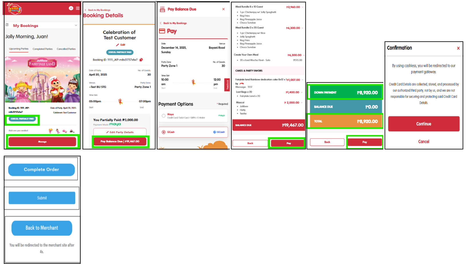 Manage Booking for Members and Guest users on Jollibee Kids Party website – Jollibee Philippines ...